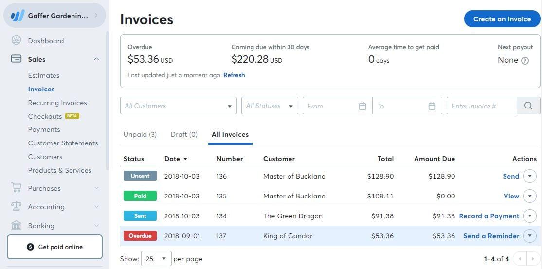 Wave Invoicing